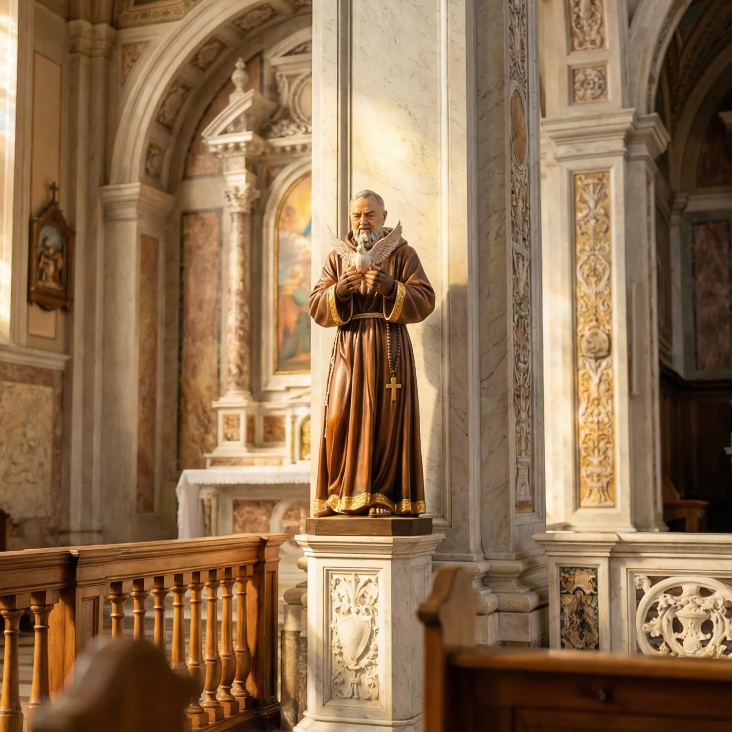 Limited Edition Padre Pio Statue | Megamonument Studio